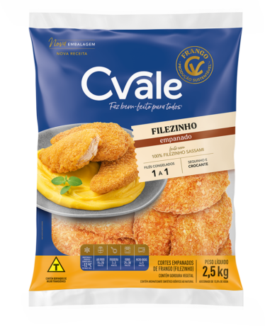 Filezinho Empanado CVale 2,5 kg CVale - Sabor e Qualidade na Sua Mesa