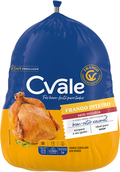 Frango Inteiro sem Miúdos CVale CVale - Sabor e Qualidade na Sua Mesa